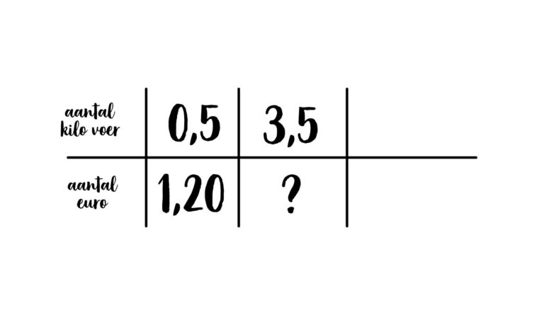 Verhoudingstabellen uitleg met het handige 8-stappenplan (en werkblad)