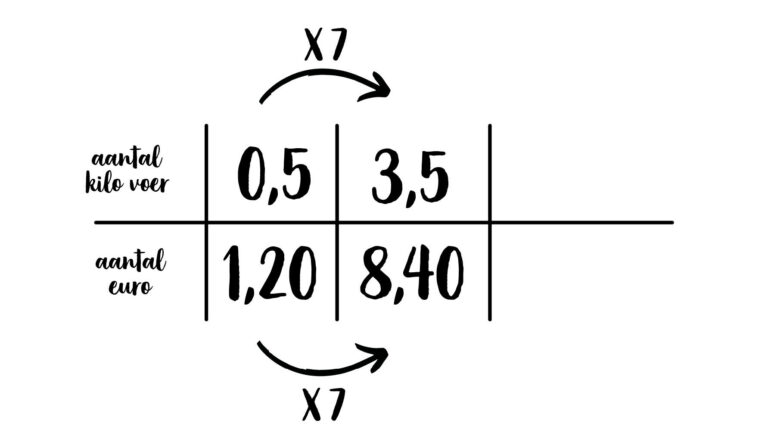 Verhoudingstabellen uitleg met het handige 8-stappenplan (en werkblad)