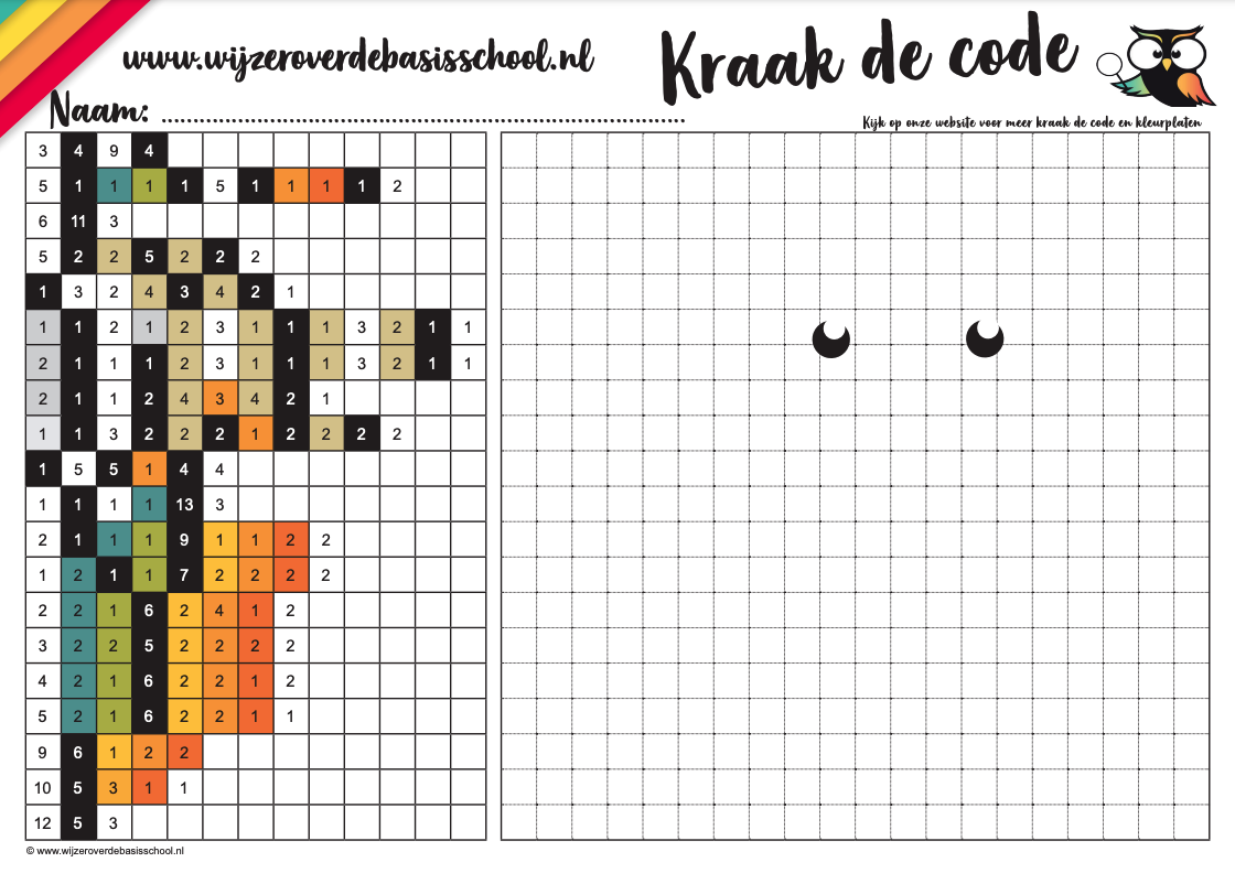 Kleurplaat en Kraak de codes thema Herfst - PDF downloaden