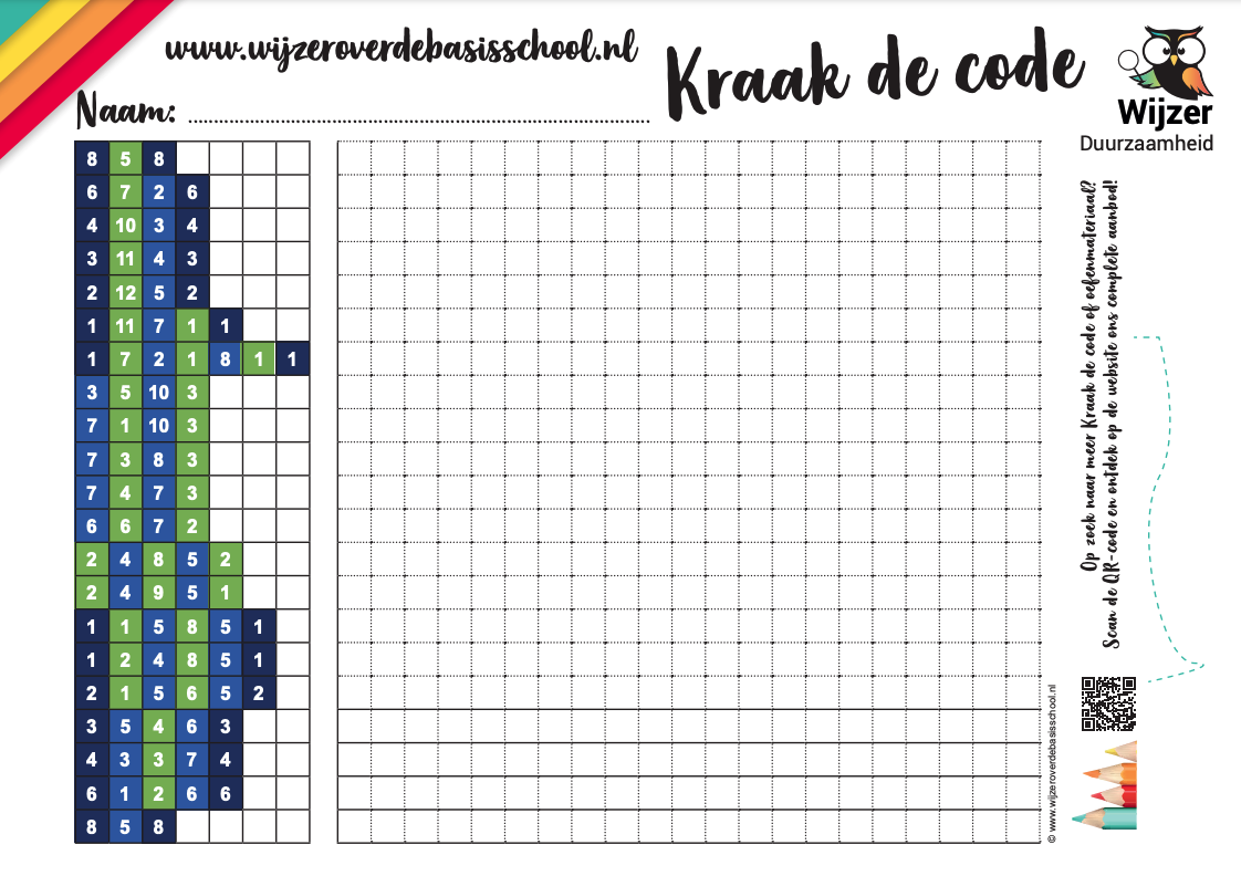 Kleurplaat en Kraak de code thema Aarde - PDF download